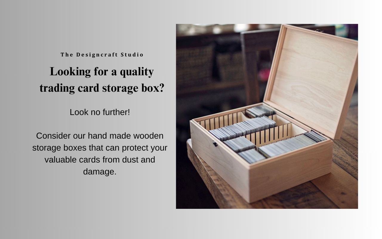 Trading Card Storage Box | The DesigncraftStudio | 4 Row Box | 13 3/8 ...