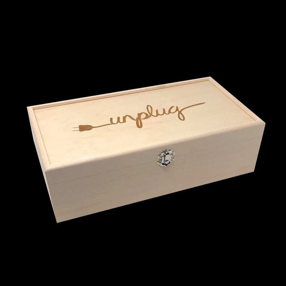 Unplug Box, Custom Engraved Personalized Box, Family Phone Lock Up ...