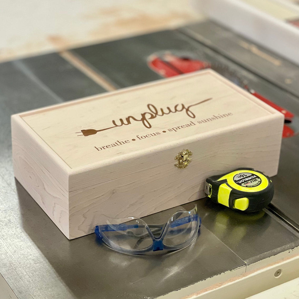 Unplug Box, Custom Engraved Personalized Box, Family Phone Lock Up ...